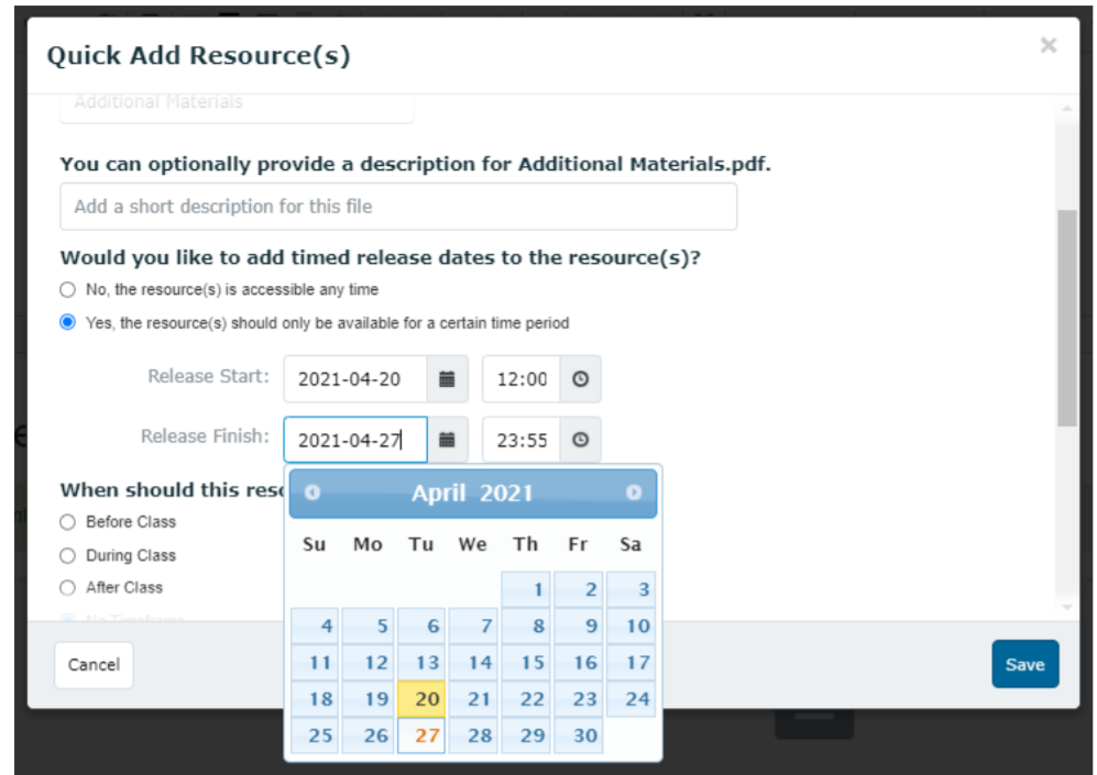 Uploading Materials To a Learning Event - EdTech